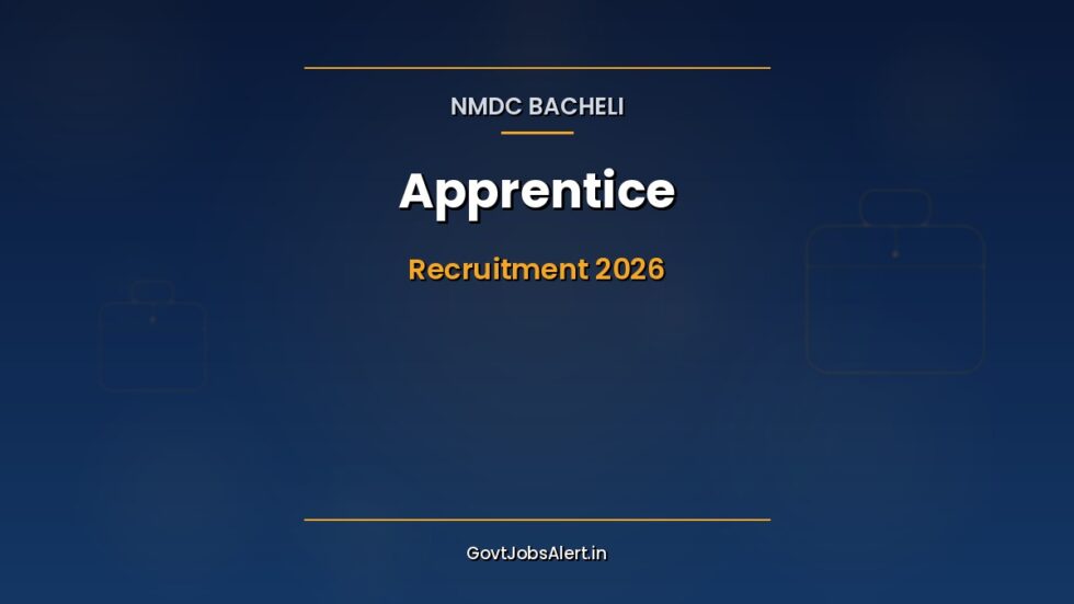NMDC Apprentice Recruitment 2026 – Walk-in Interview for 180 Trade ...